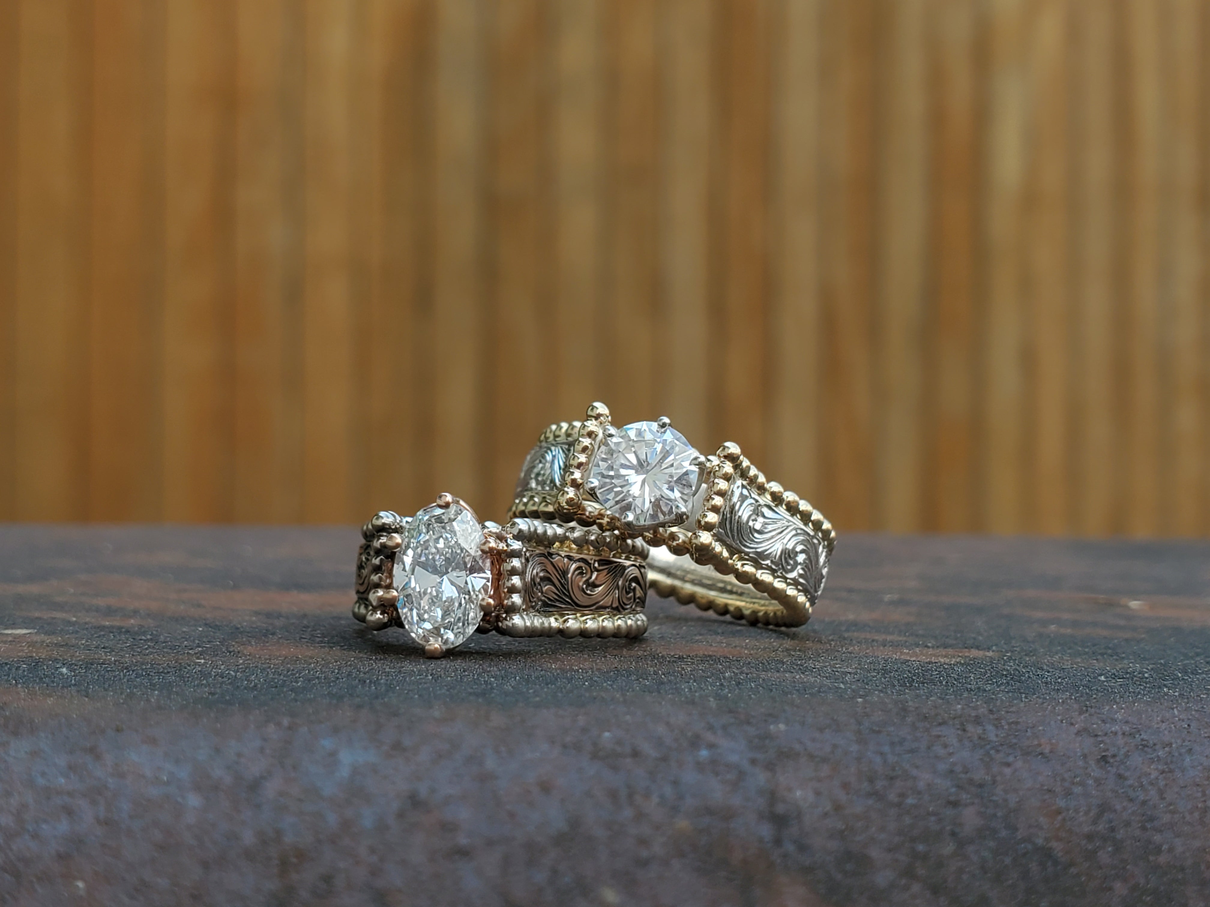 Custom Lorna Engagement Ring Builder: Build your own bead-edge cathedr ...