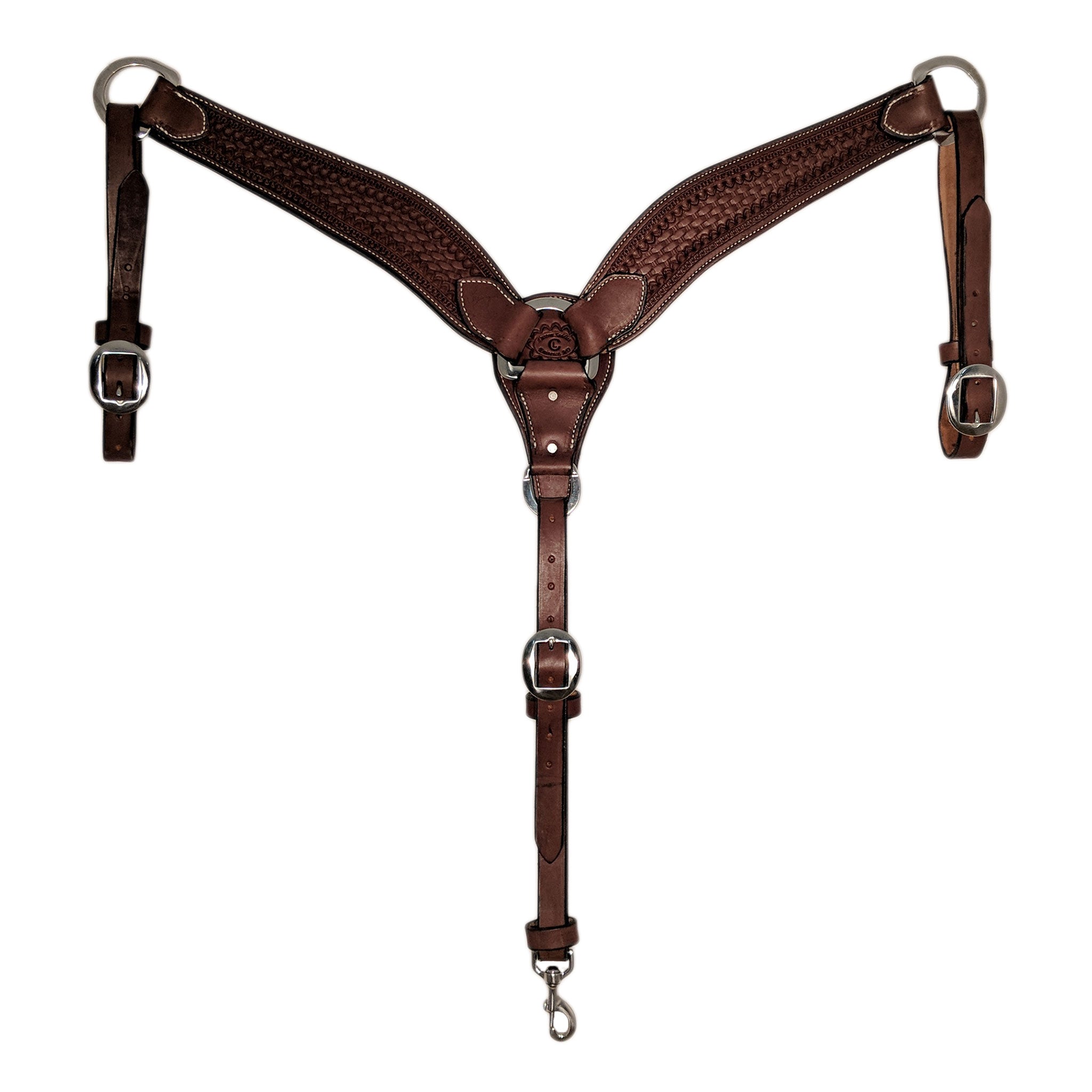 C&L Heavy Oil 3 Piece Breast Collar with Small Running W & Basket Tool ...