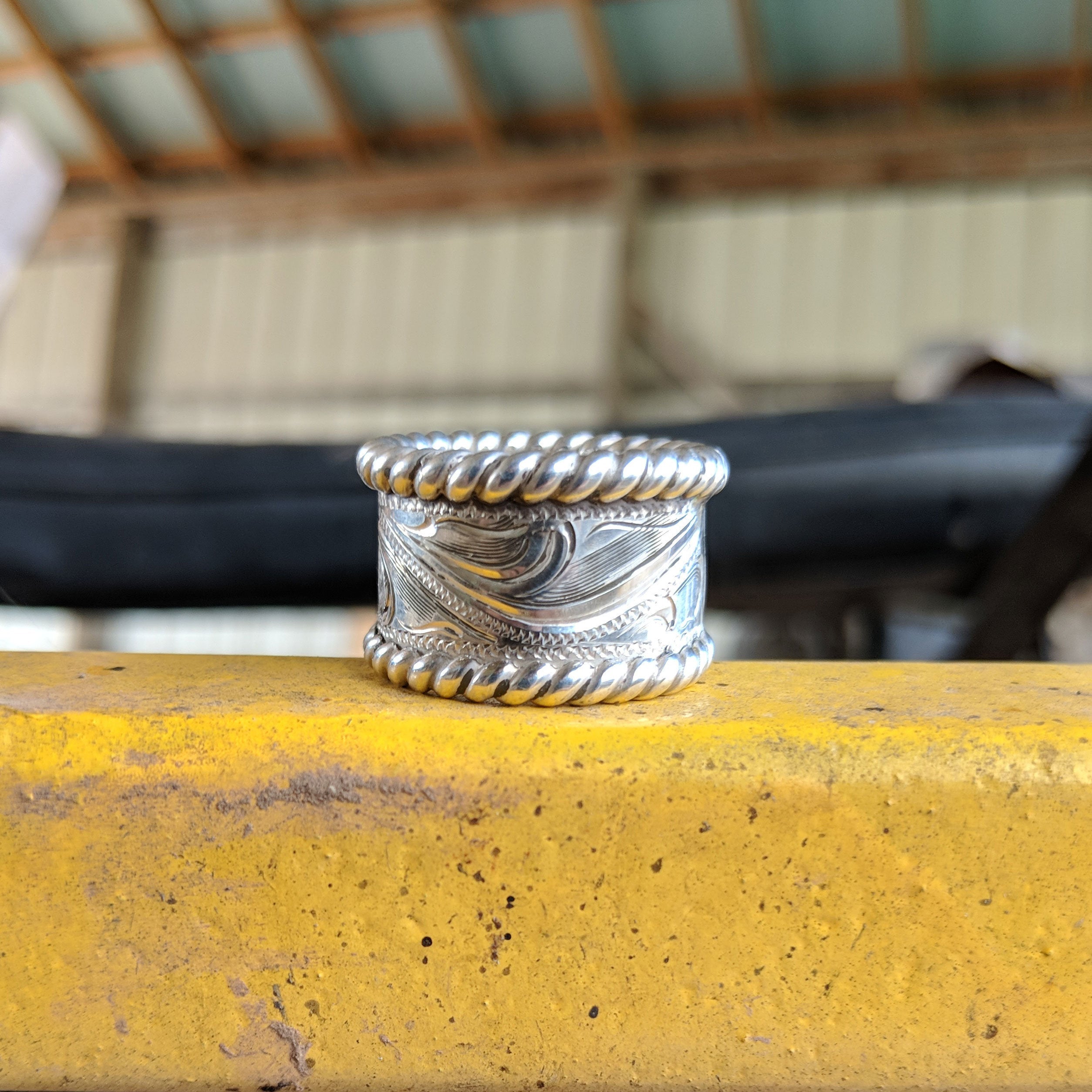 Sterling Silver Engraved Ring Western Ring, For Her Design RNG00022 by ...