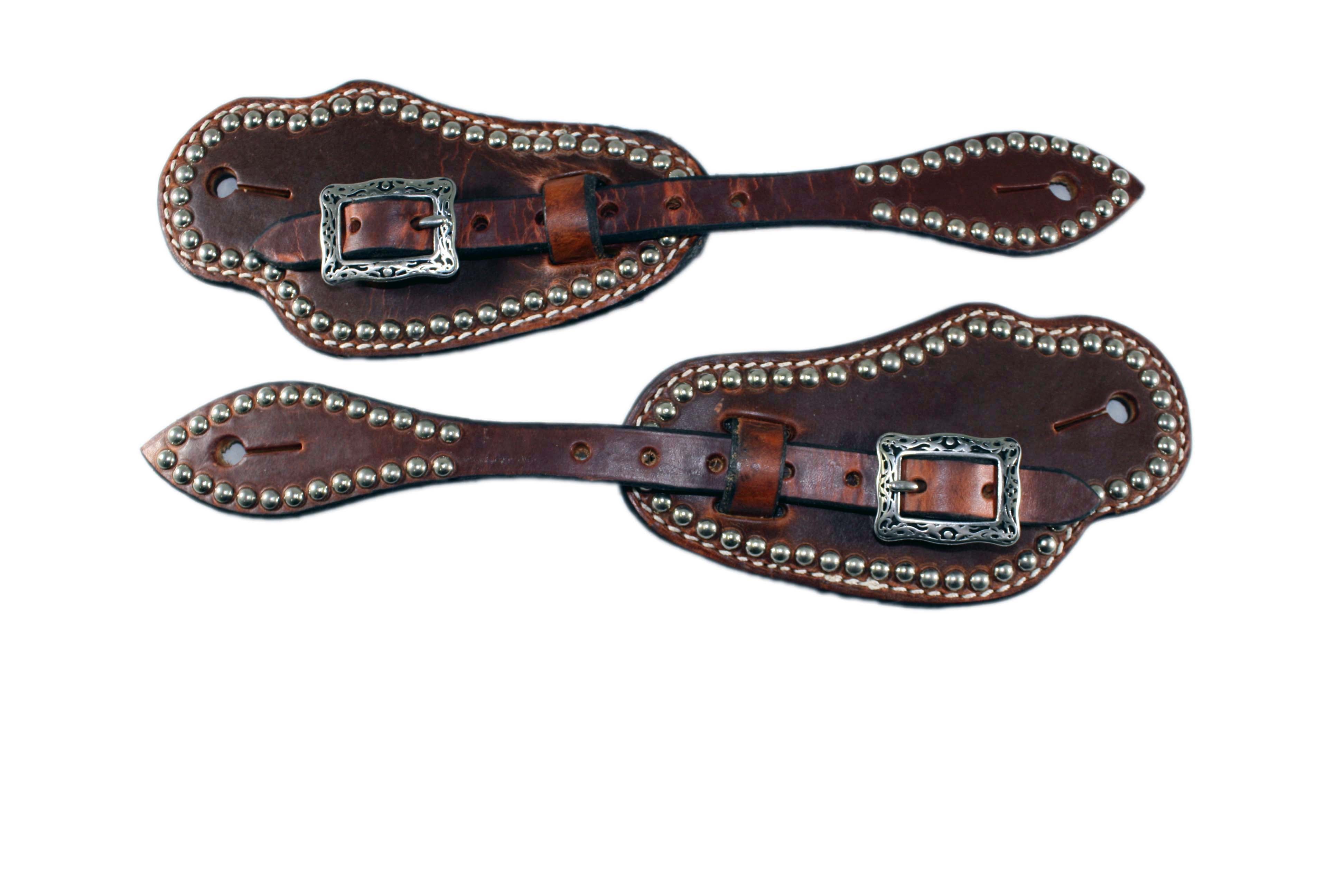 C&L Bib Style Spur Straps Spotted Square Jeremiah Watt Buckle SS000001 ...